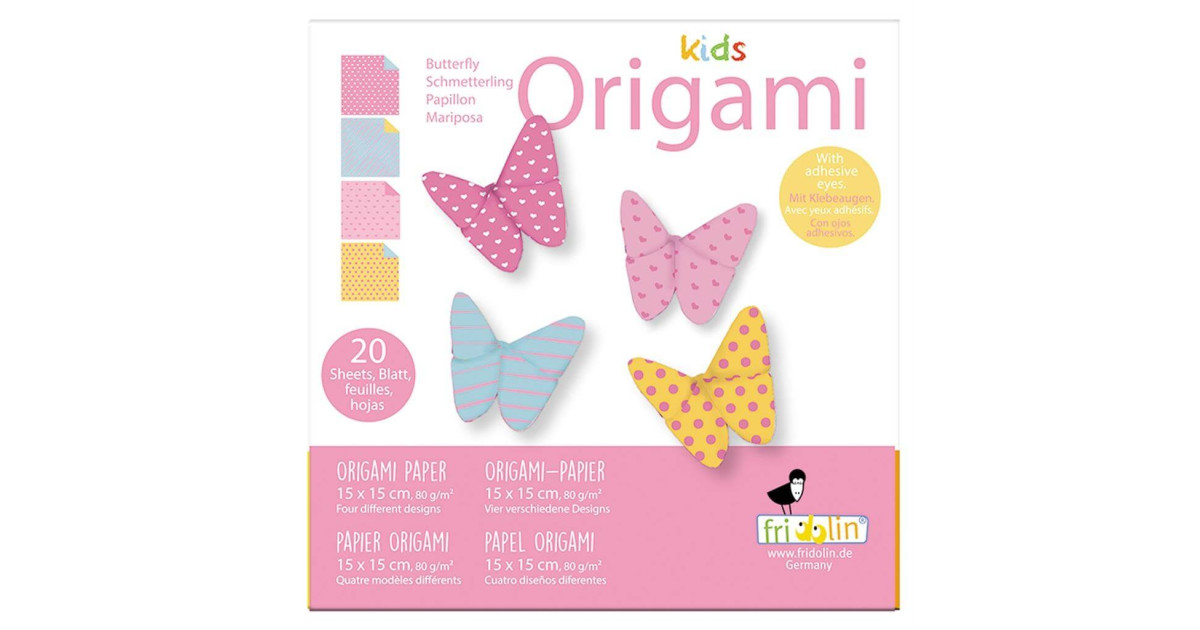 FRIDOLIN Origami za otroke Metulj - Kreativne igrače