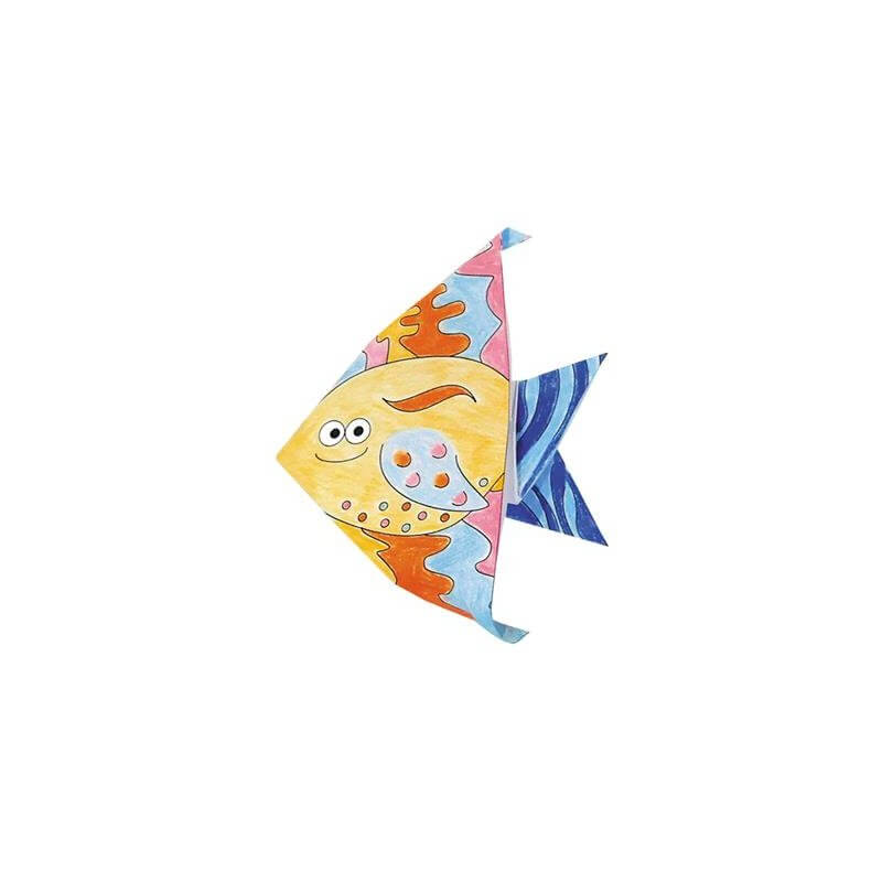 FRIDOLIN Origami za otroke Pobarvanka Riba