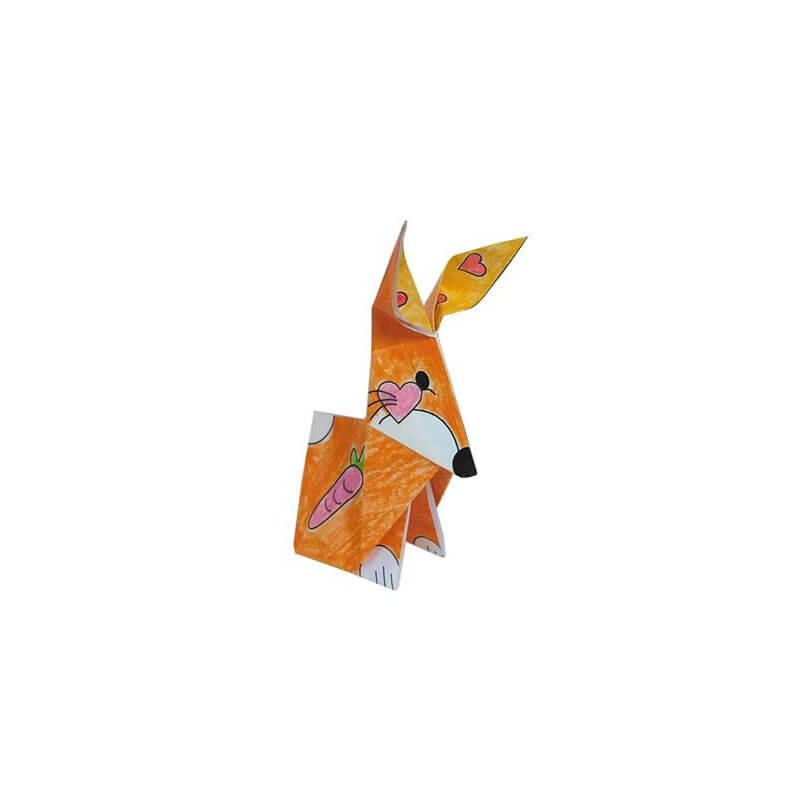 FRIDOLIN Origami za otroke Pobarvanka Zajec