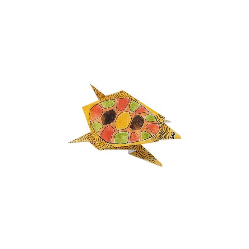 FRIDOLIN Origami za otroke Pobarvanka Želva